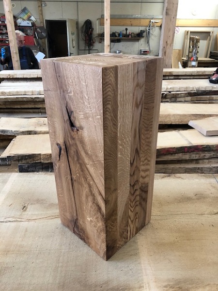 *Holzblock, Holzdeko, Sitzhocker, Säule, Beistelltisch, Eiche, verleimt ...